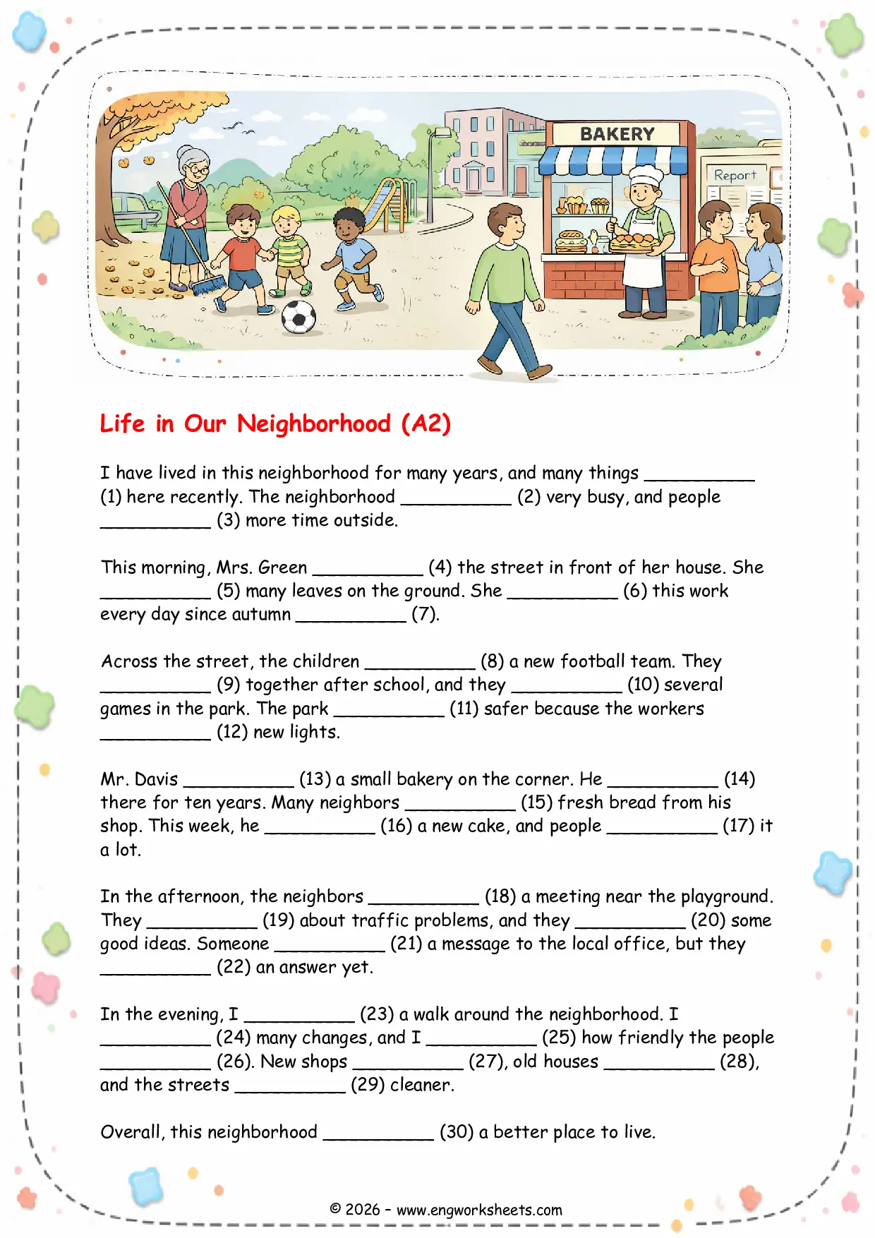 Present Perfect A2 Worksheet PDF Multiple Choice Exercises - Image ...