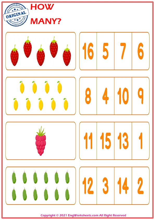 Let's Learn To Count - Math Worksheet - Image Worksheets | EngWorksheets