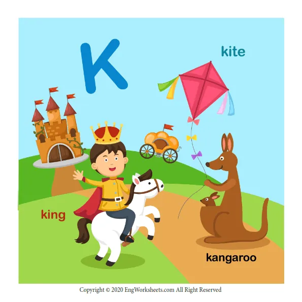 Letter K Uppercase Tracing Practice Worksheet - Image Worksheets ...